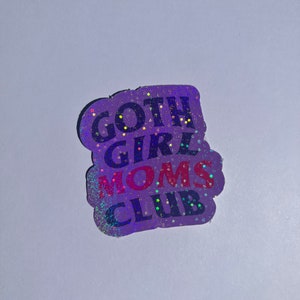 Goth Girl Moms Club Sticker- Pink Black and Purple- Moms- Parents- Goth ...