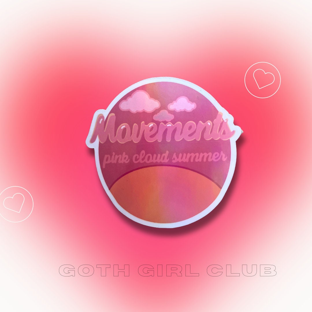 Movements -pink Cloud Summer Holographic Sticker, Daylily, Feel ...
