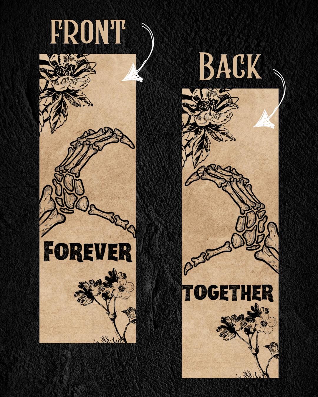 Double Sided Forever Together Bookmark Set for Best Friends / Couples ...