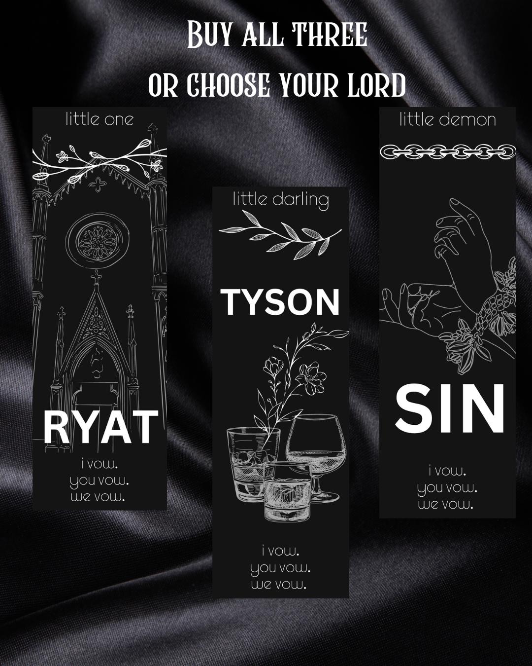 The Ritual, the Sinner, and the Sacrifice Bookmarks- Ryan, Sin, and ...