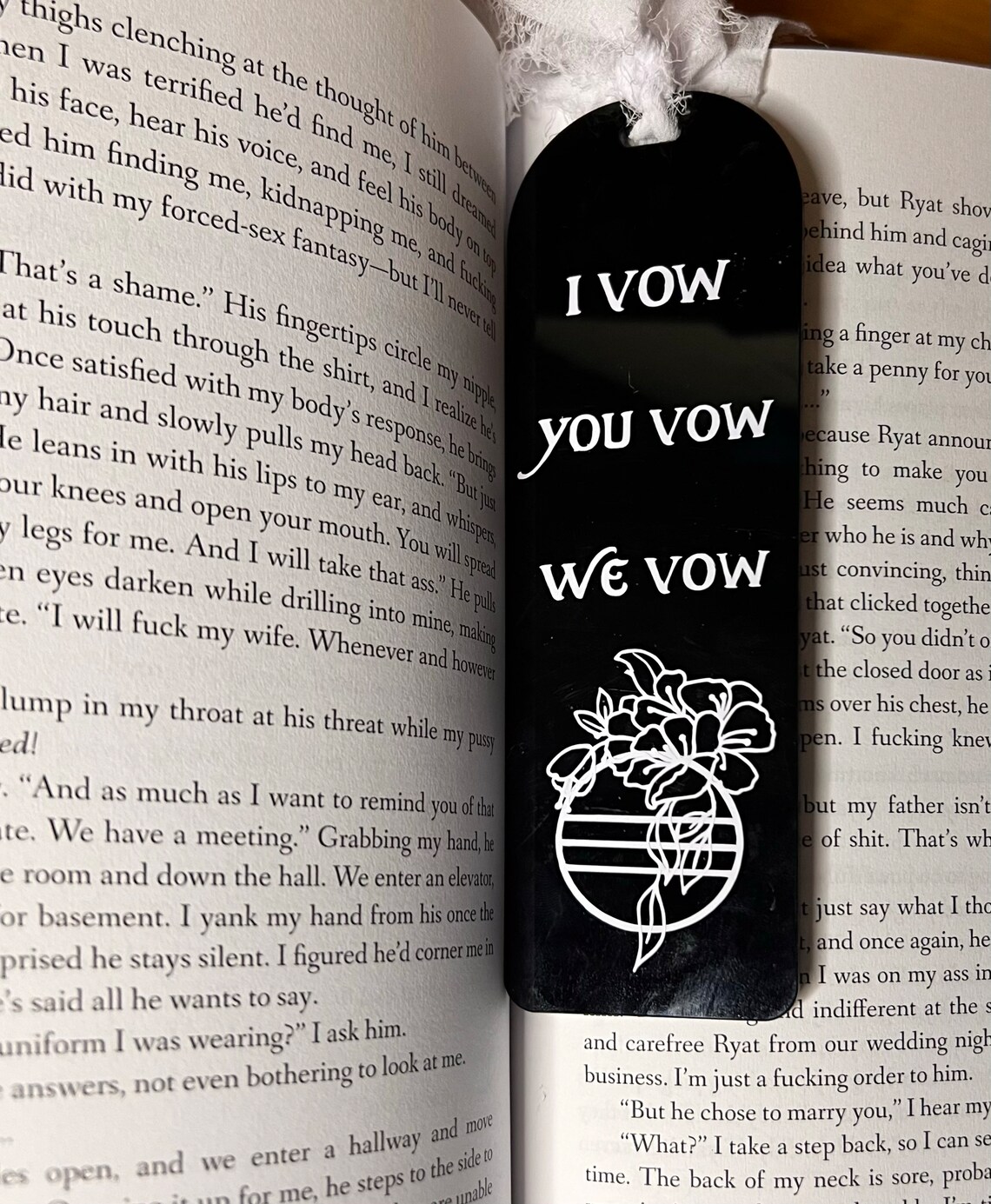 The Ritual Series Merch Black Acrylic Bookmark Book Quote Personalized ...