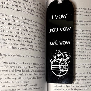 The Ritual Series Merch Black Acrylic Bookmark Book Quote Personalized ...