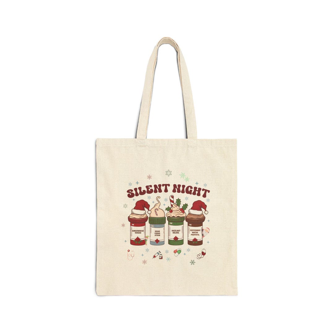 Medical Humor Cotton Canvas Tote Bag, Healthcare Worker Gift, Holiday ...