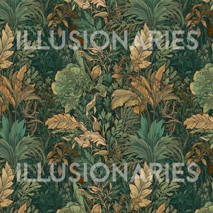 Art Nouveau Leaf Patterns / Alphonse Mucha Style (arts & Crafts, Fabric ...