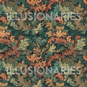 Art Nouveau Leaf Patterns / Alphonse Mucha Style (arts & Crafts, Fabric ...