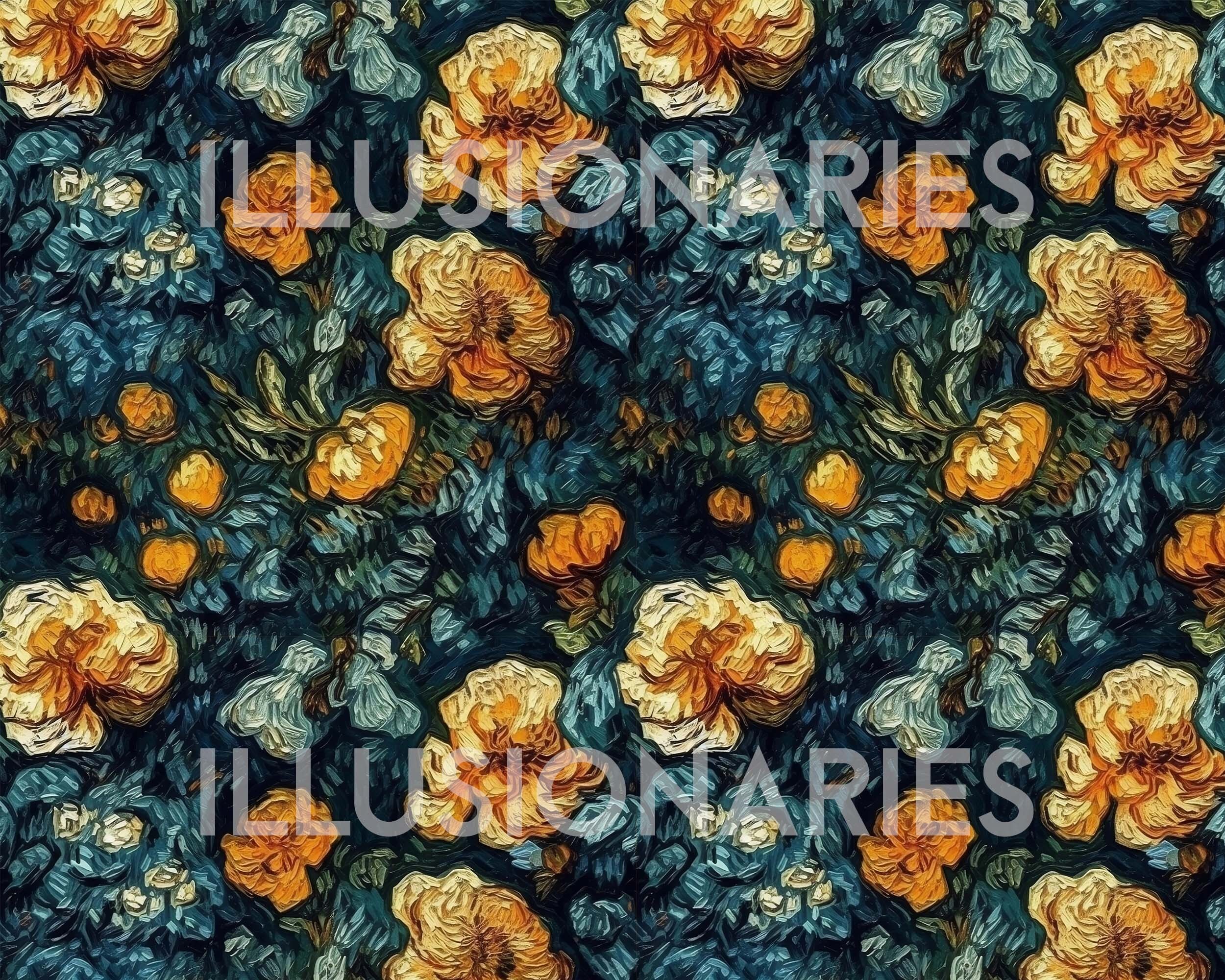 VAN GOGH Floral Patterns arts & Crafts, Fabric Design, Pattern Design ...