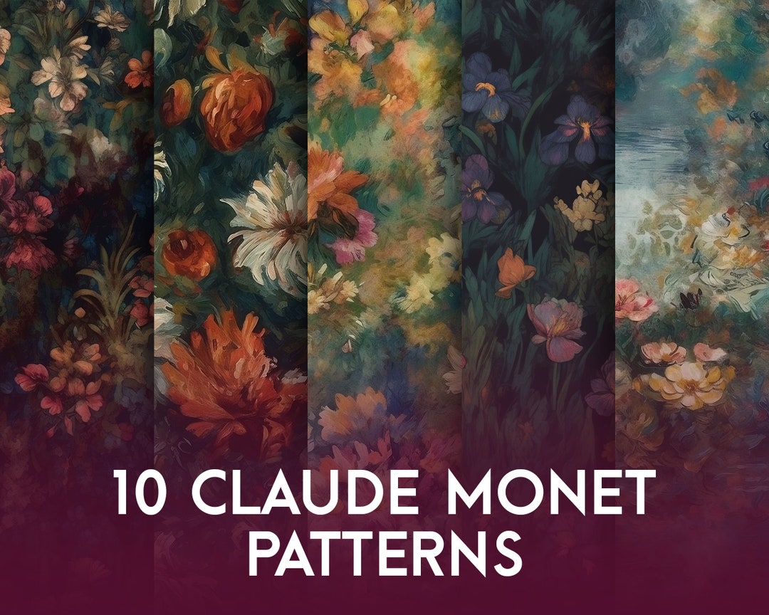 Claude Monet FLORAL PATTERNS (arts & Crafts, Fabric Design, Pattern ...