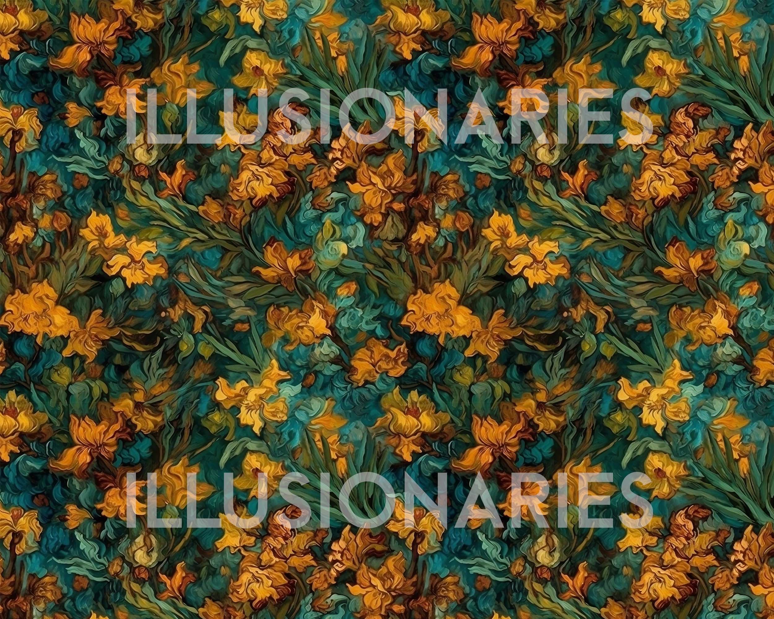 VAN GOGH Floral Patterns arts & Crafts, Fabric Design, Pattern Design ...