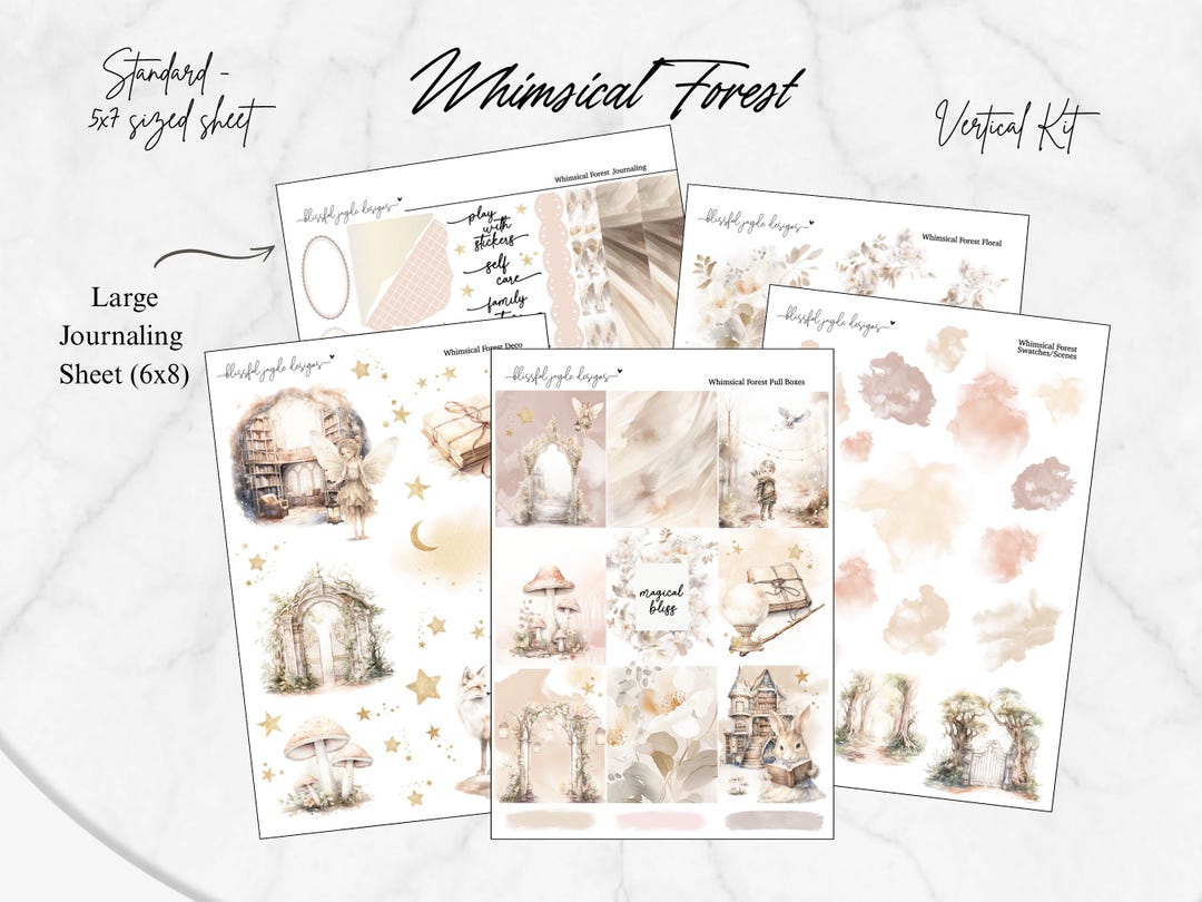Vertical Kit // Whimsical Forest Vertical Kit // 5x7 Sized Kit // Any ...
