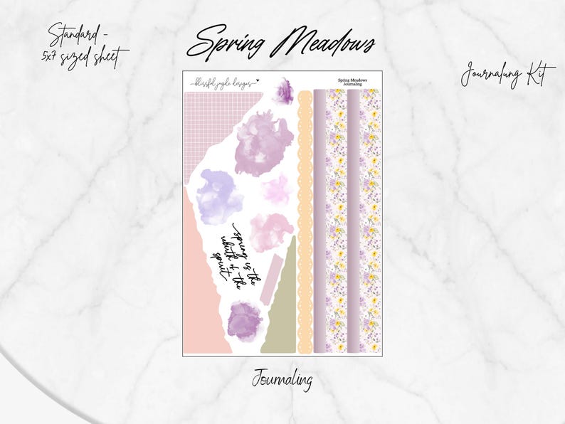 Spring Meadows Journaling Sticker Kit: Butterfly Collection (5x7) - Etsy