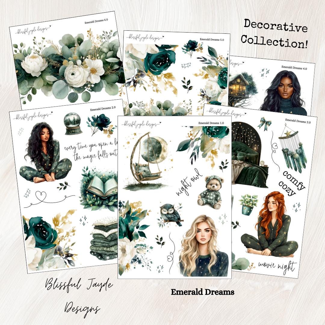 Emerald Dreams Decorative Collection // Decorative Stickers // Planning ...