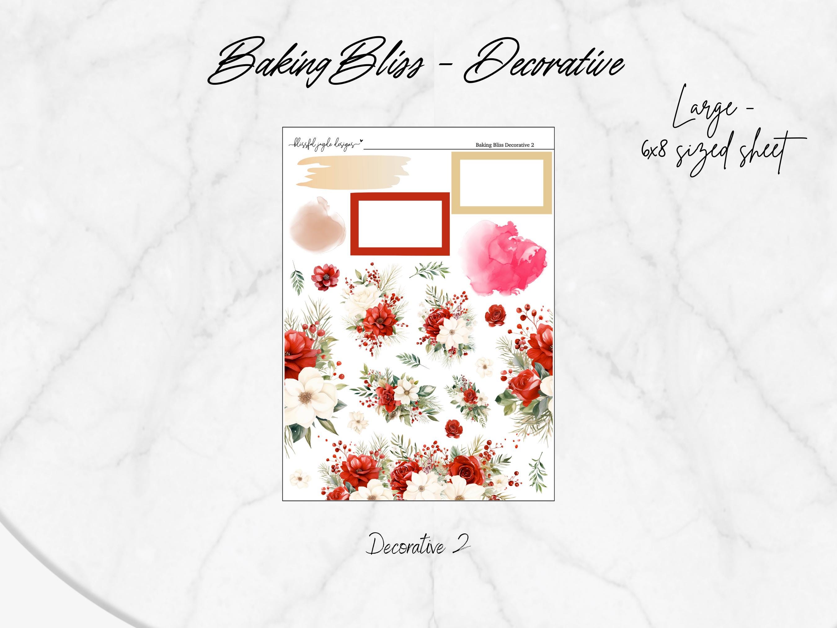LARGE Decorative Kit // Baking Bliss // Any Style Planner Sticker Kit ...