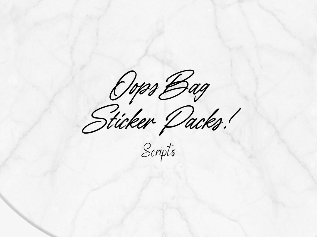 Oops Bags // Mix of Custom and Ready to Ship Scripts // All Black ...