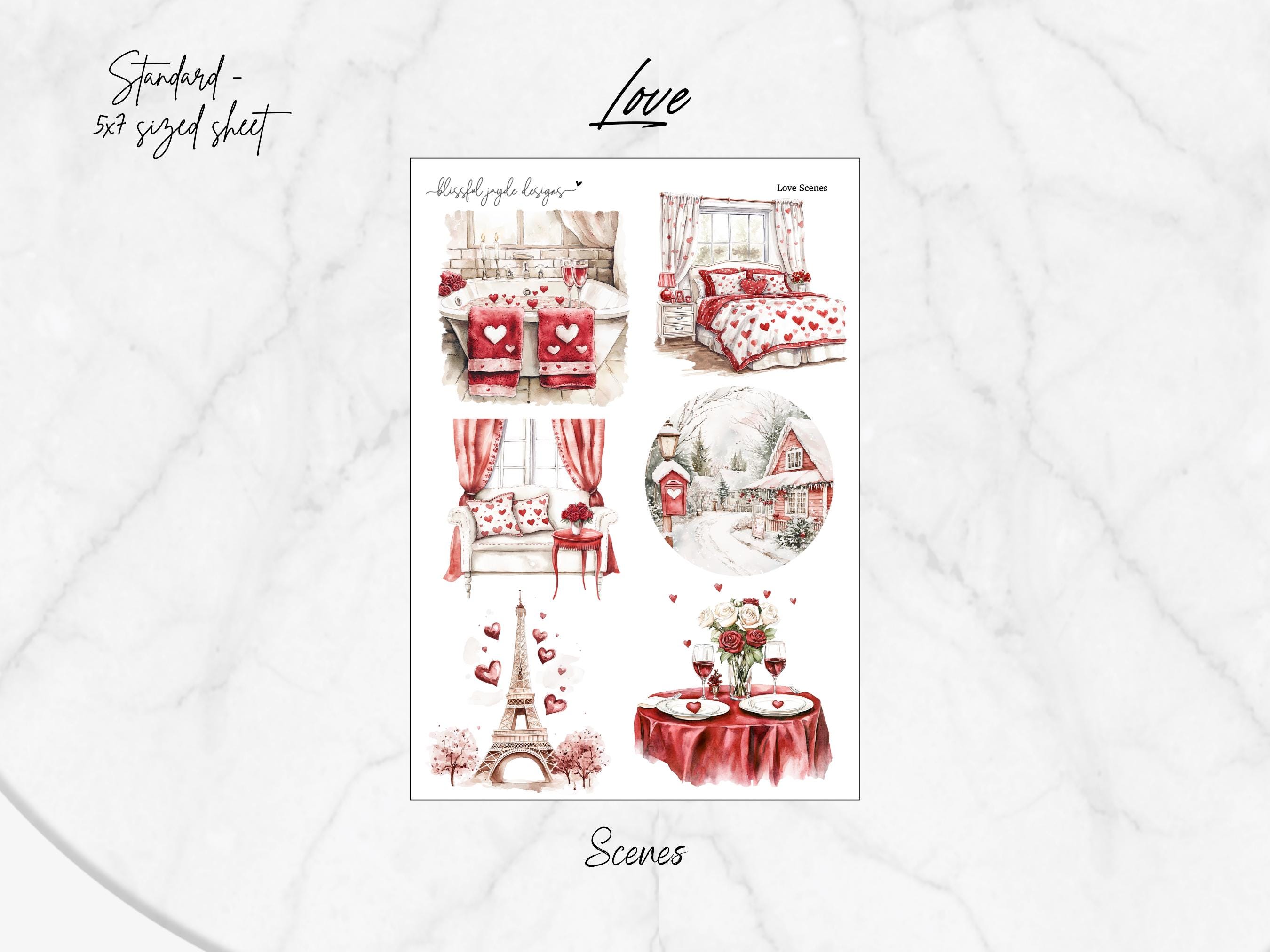 Mini Journaling Kit // Love // Any Style Planner Sticker Kit Journaling ...