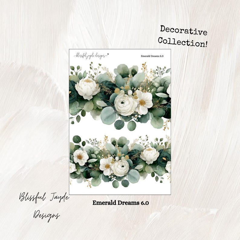 Emerald Dreams Decorative Collection // Decorative Stickers // Planning ...