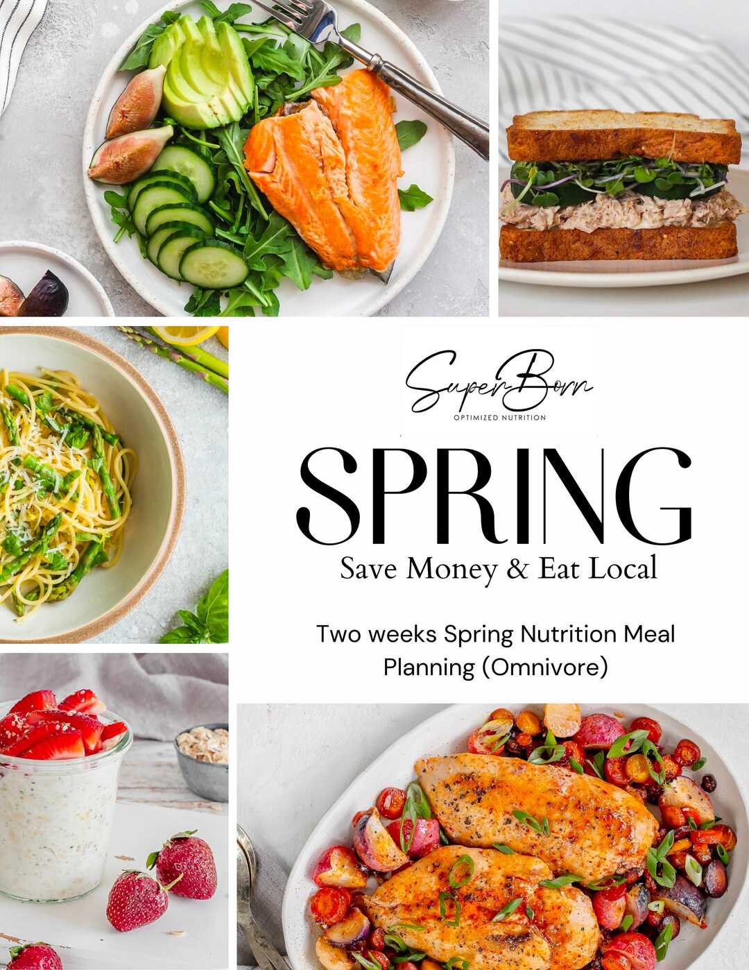 Two Weeks Spring Nutrition Meal Plan, Balanced Meals, Seasonal ...