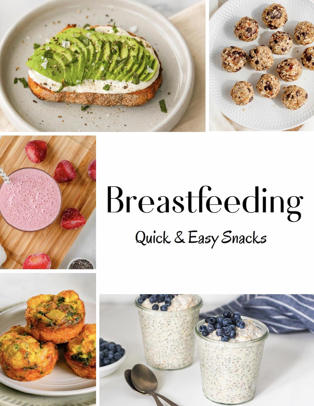 35 Quick and Easy Breastfeeding Snacks Ebook | Postpartum Snack Ideas ...