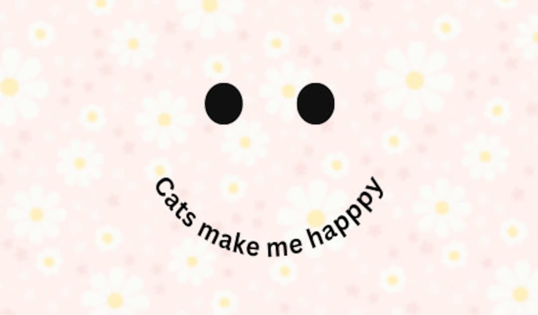 Cats Make Me Happy Face SVG - Etsy