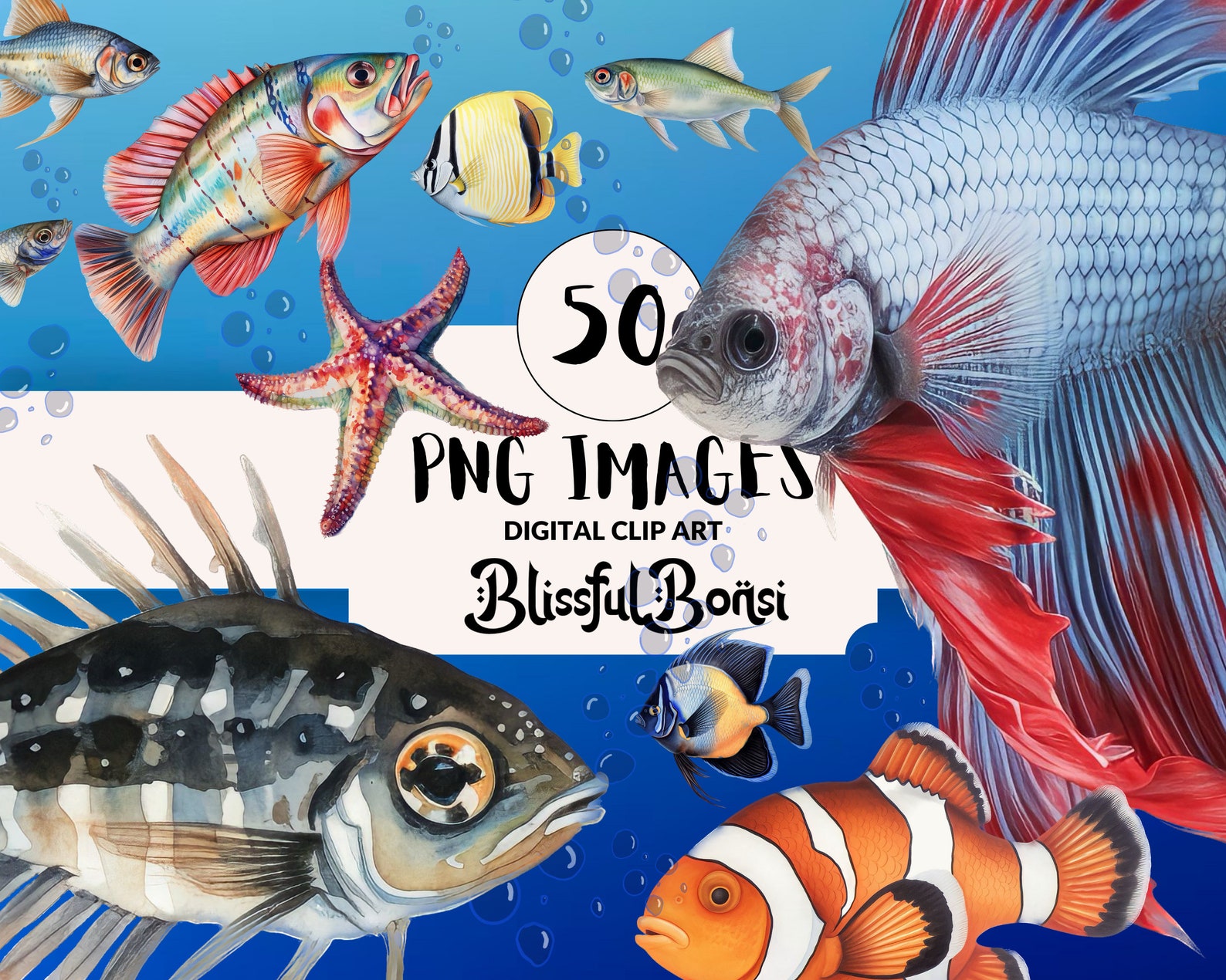 50 Tropical Fish Clip Art of Fish Aquarium Fish Images for Projects of ...