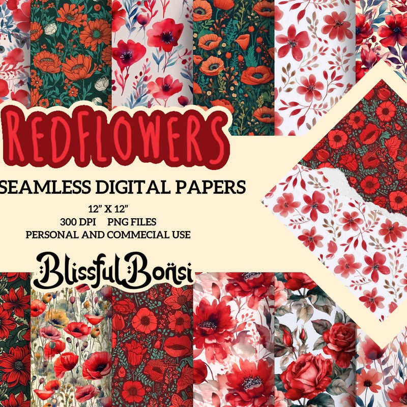 Floral Paper - Etsy