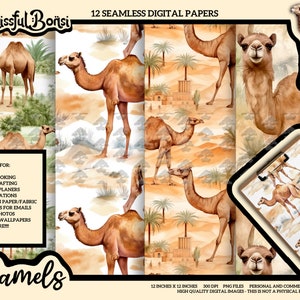 Camel Digital Paper, Camels Digital Paper, Camels Repeating Pattern ...
