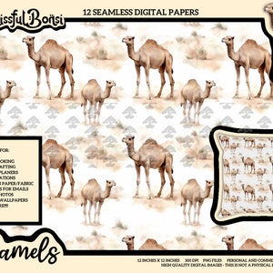 Camel Digital Paper, Camels Digital Paper, Camels Repeating Pattern ...