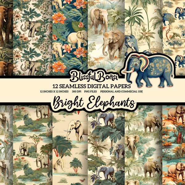 Elephant Print - Etsy