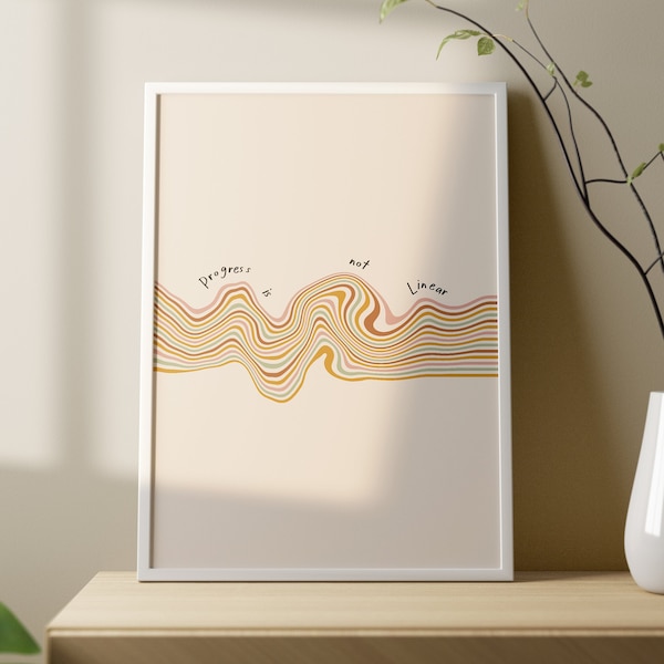 Progress is Not Linear Print - Etsy
