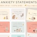 Anxiety Coping Cards Kids Therapy Tools CBT Mental Health Grounding ...