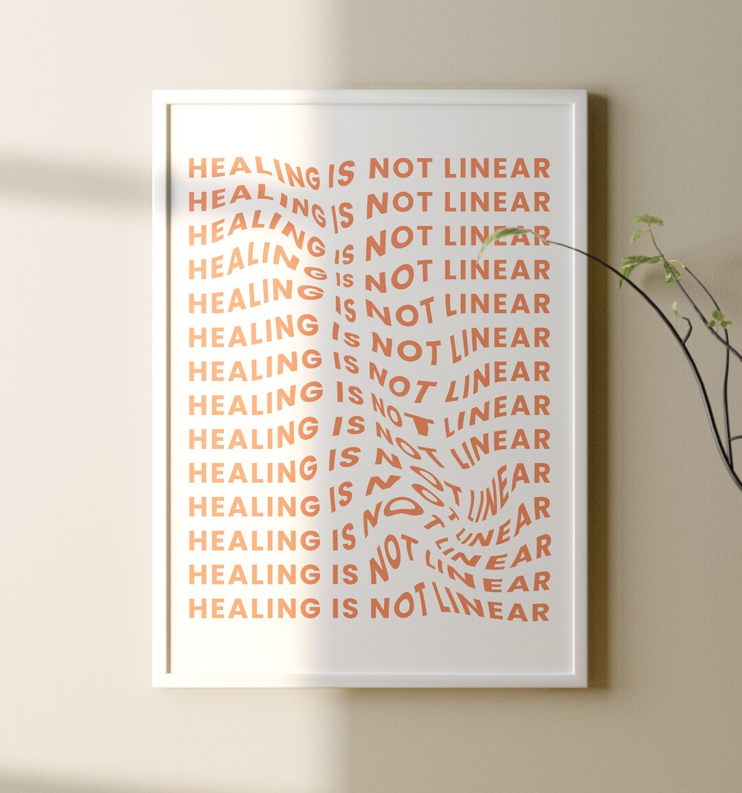 HEALING is Not LINEAR Psychologist Office Wall Art School Counselor ...