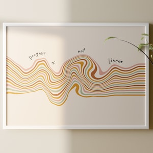 PROGRESS is Not LINEAR Psychologist Office Decor School Counselor Wall ...