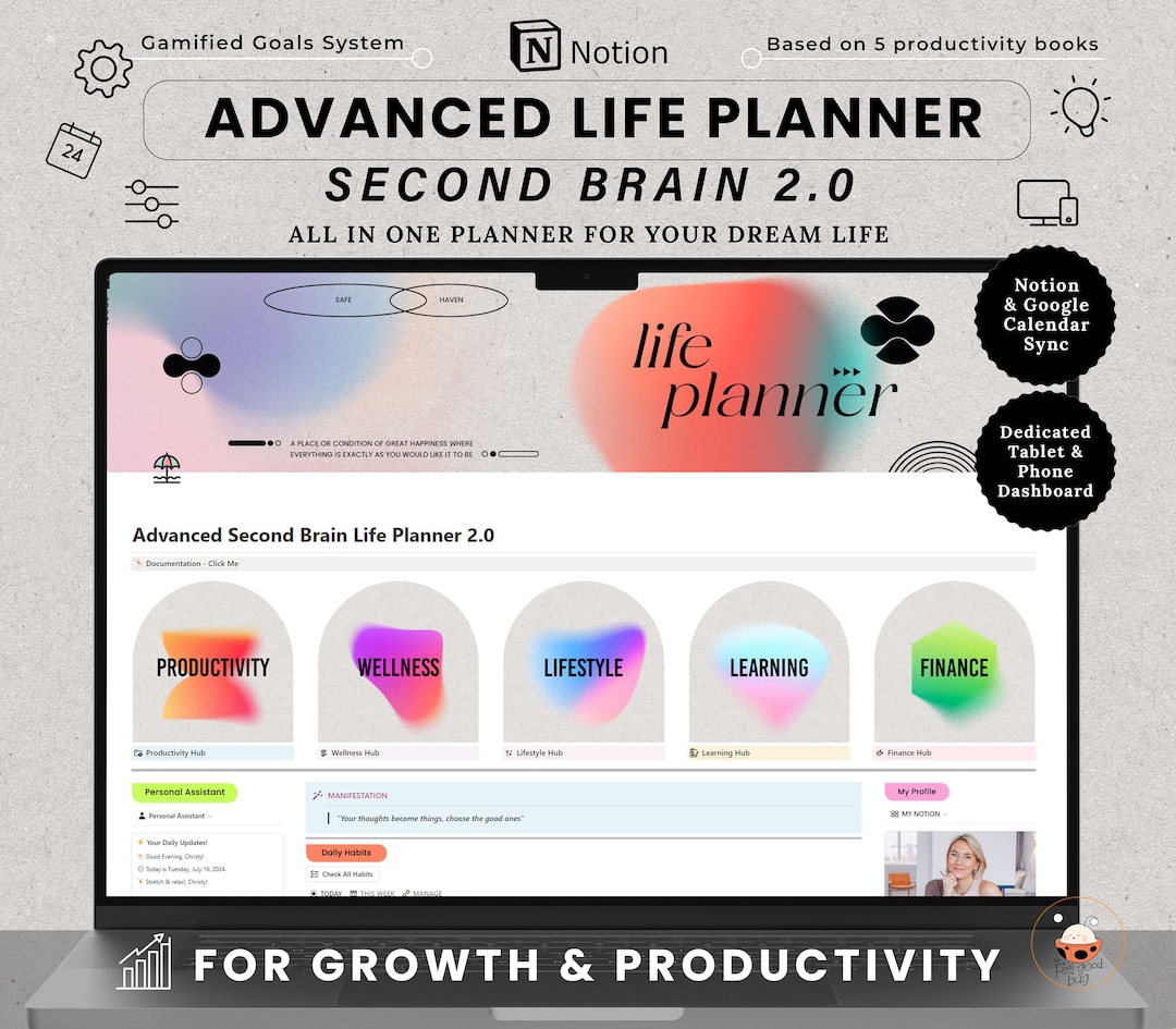 Advanced Notion Planner Second Brain 2.0 All in One Notion Template ...