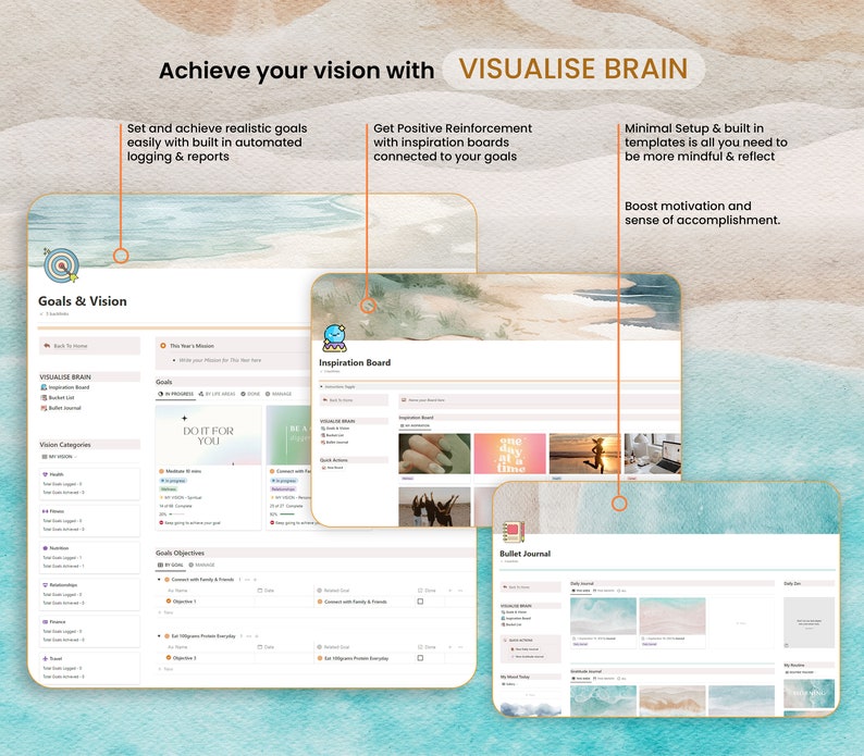 ADHD Notion Template Second Brain Notion Dashboard ADHD All in One ...