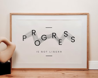 PROGRESS is Not LINEAR Psychologist Office Decor School Counselor Wall ...