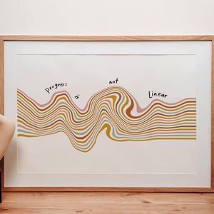 PROGRESS is Not LINEAR Psychologist Office Decor School Counselor Wall ...