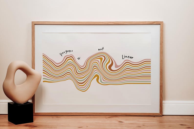 PROGRESS is Not LINEAR Psychologist Office Decor School Counselor Wall ...