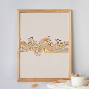 HEALING is Not LINEAR Psychologist Office Decor School Counselor Wall ...