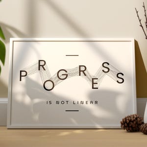 PROGRESS is Not LINEAR Psychologist Office Decor School Counselor Wall ...
