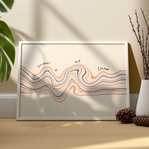 PROGRESS is Not LINEAR Psychologist Office Decor School Counselor Wall ...