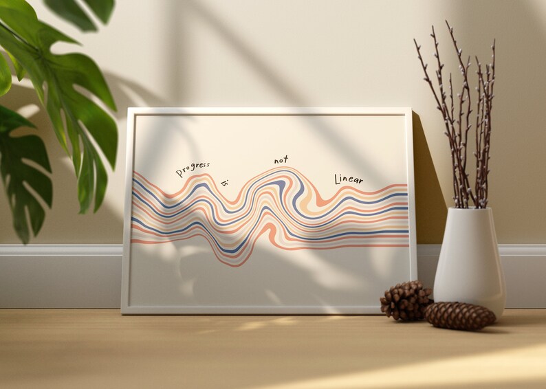 PROGRESS is Not LINEAR Psychologist Office Decor School Counselor Wall ...