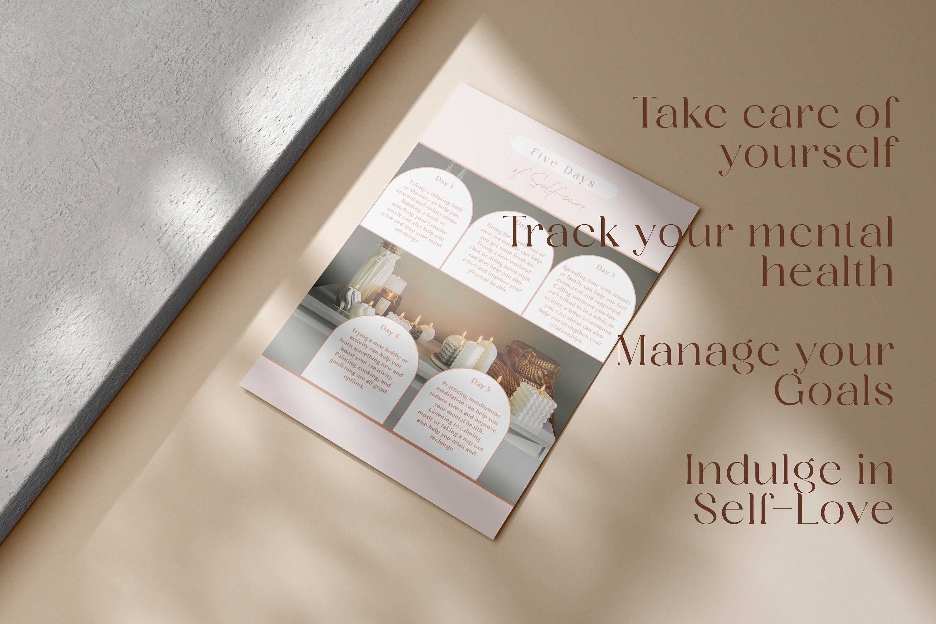 Self Care Package for Her Mental Health Worksheets Care Package for Her ...