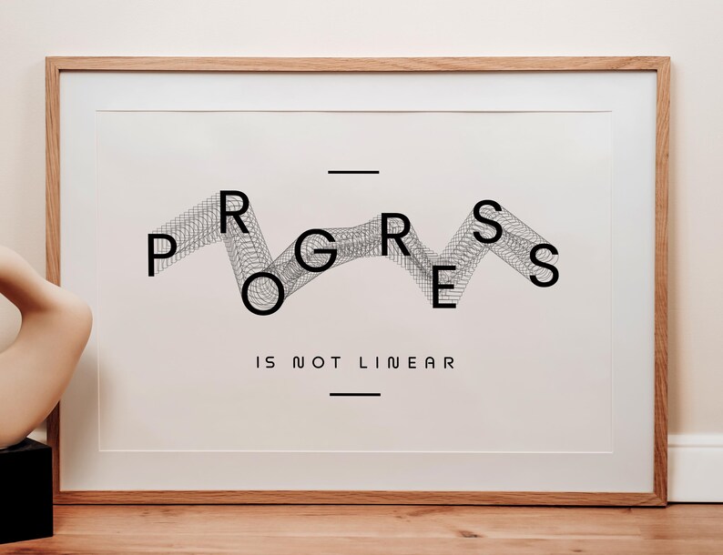 PROGRESS is Not LINEAR Psychologist Office Decor School Counselor Wall ...