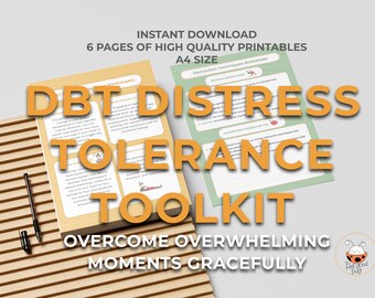 DBT Skills Cheat Sheets, DBT Worksheets Bundle Set, Therapy Coping ...