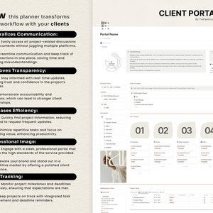 Notion Client Portal Template Project Management Notion Client Dashboard Notion Freelancer ...