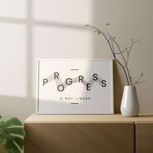 PROGRESS is Not LINEAR Psychologist Office Decor School Counselor Wall ...