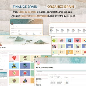 ADHD Notion Template Second Brain Notion ADHD Digital Planner All in ...