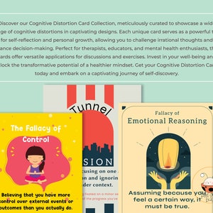 Thinking Error Flash Cards Cognitive Distortion Cards CBT Thinking ...