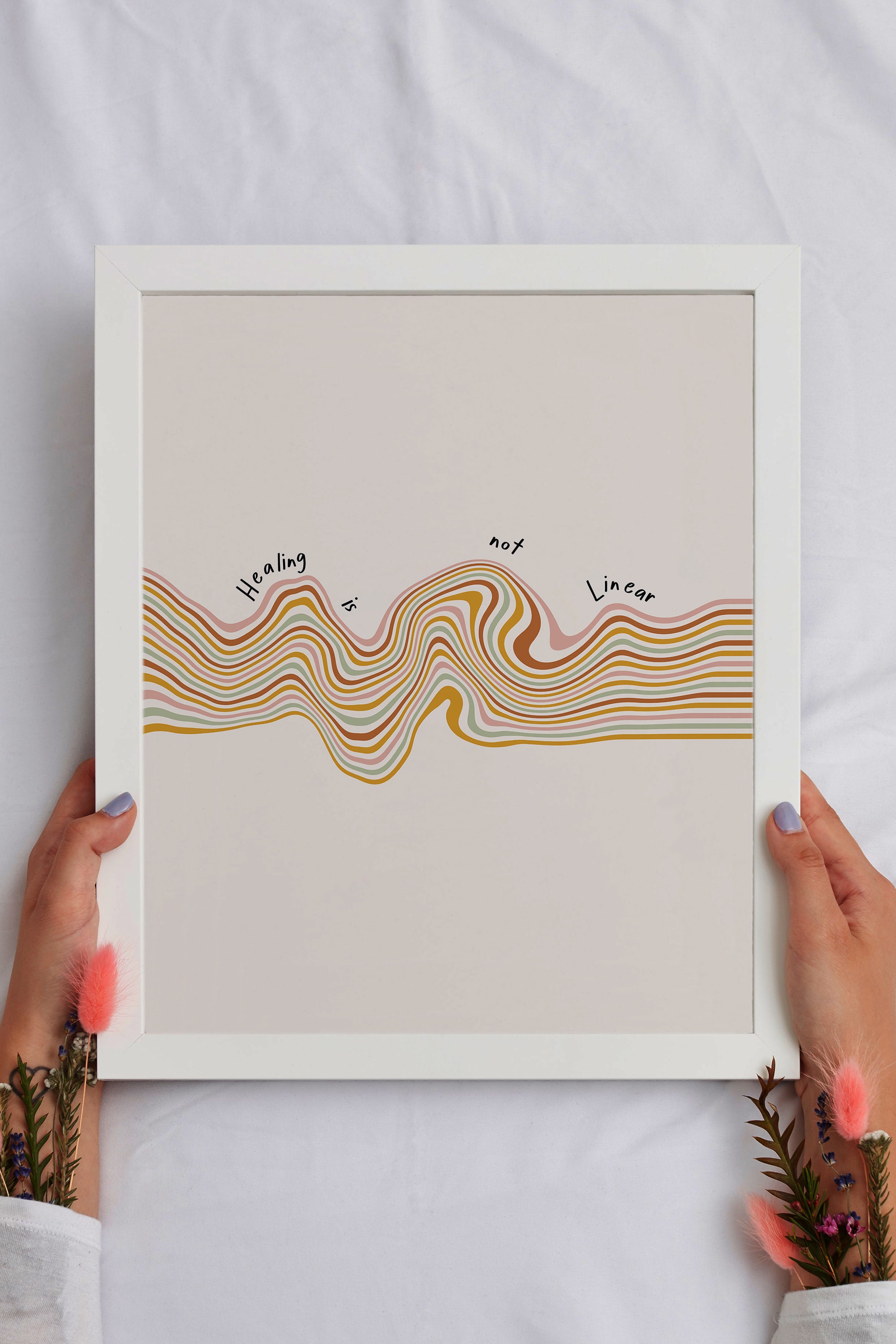 HEALING is Not LINEAR Psychologist Office Decor School Counselor Wall ...