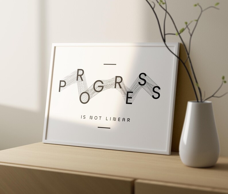PROGRESS is Not LINEAR Psychologist Office Decor School Counselor Wall ...