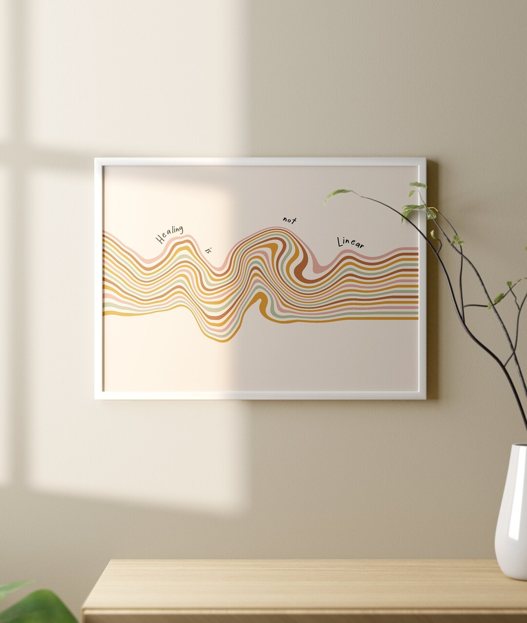 HEALING is Not LINEAR Psychologist Office Decor School Counselor Wall ...